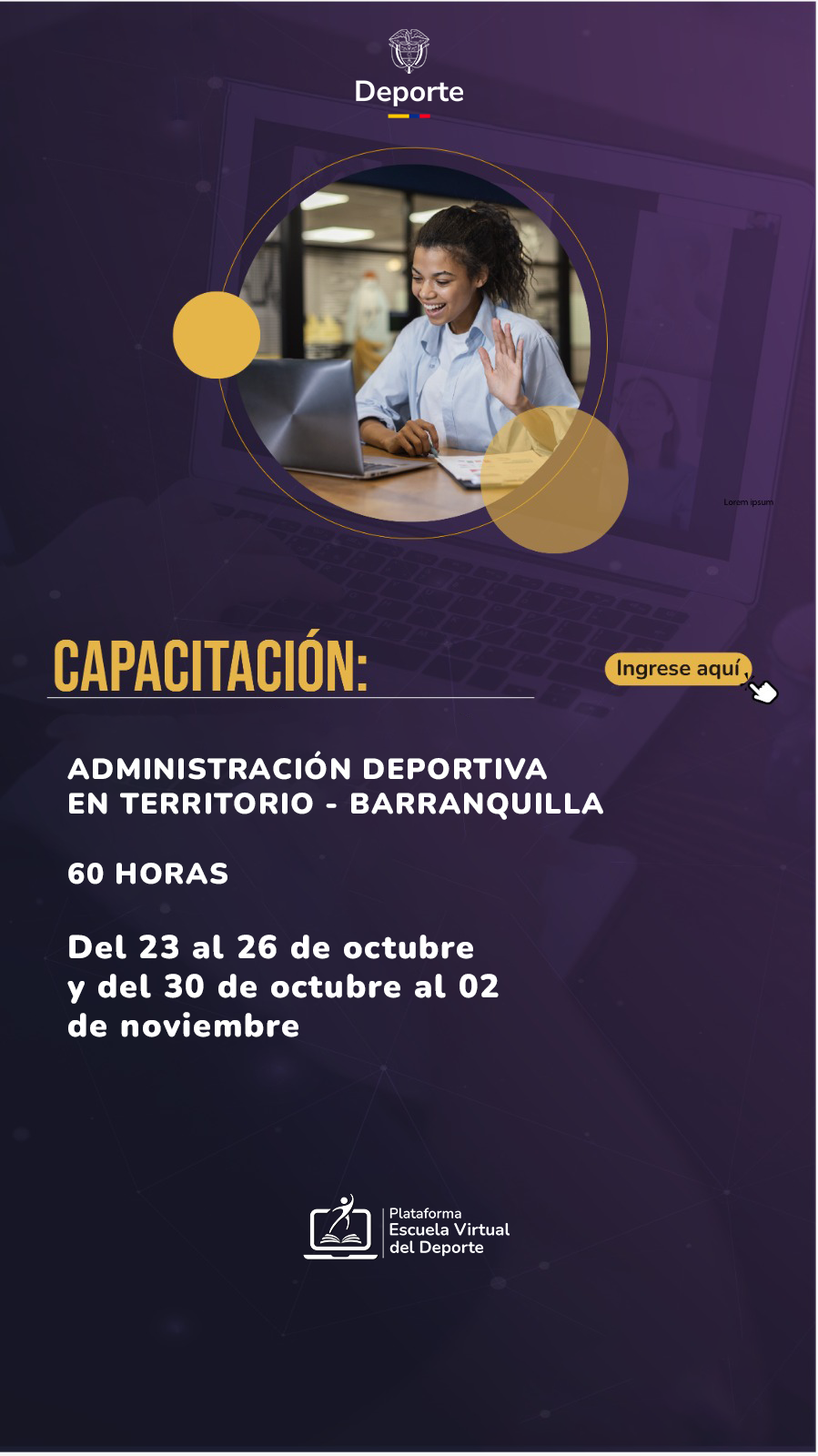 Plataforma Escuela Virtual del Deporte, Mindeporte : Resultados de la ...