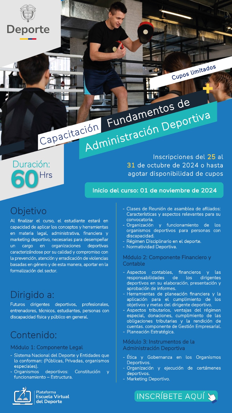 Plataforma Escuela Virtual del Deporte, Mindeporte : Resultados de la ...