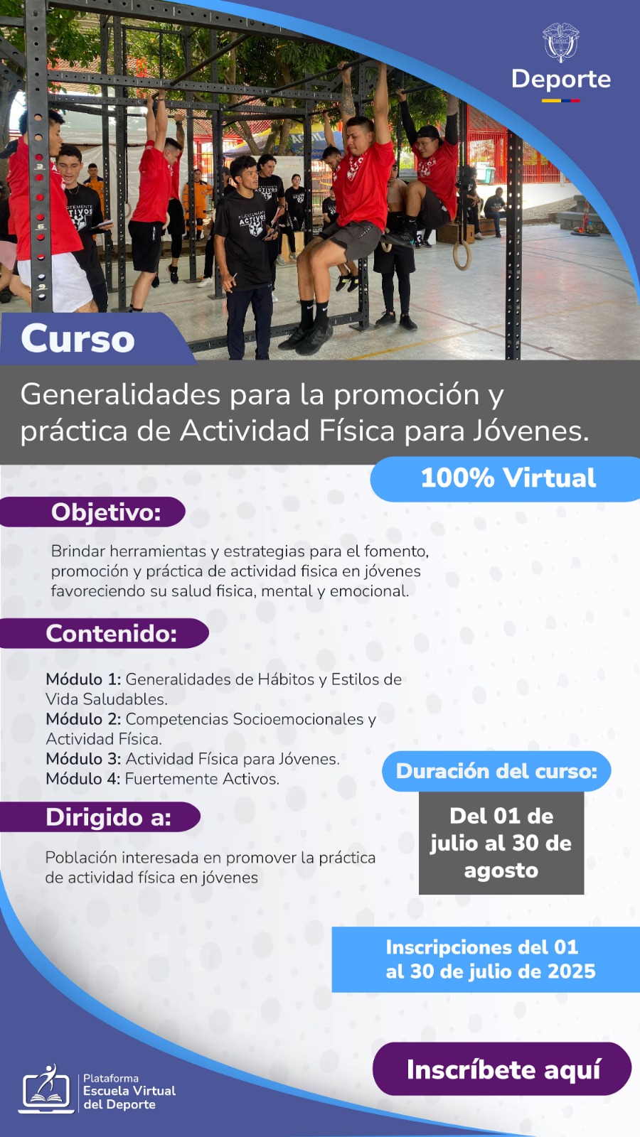 Plataforma Escuela Virtual del Deporte, Mindeporte : Resultados de la ...