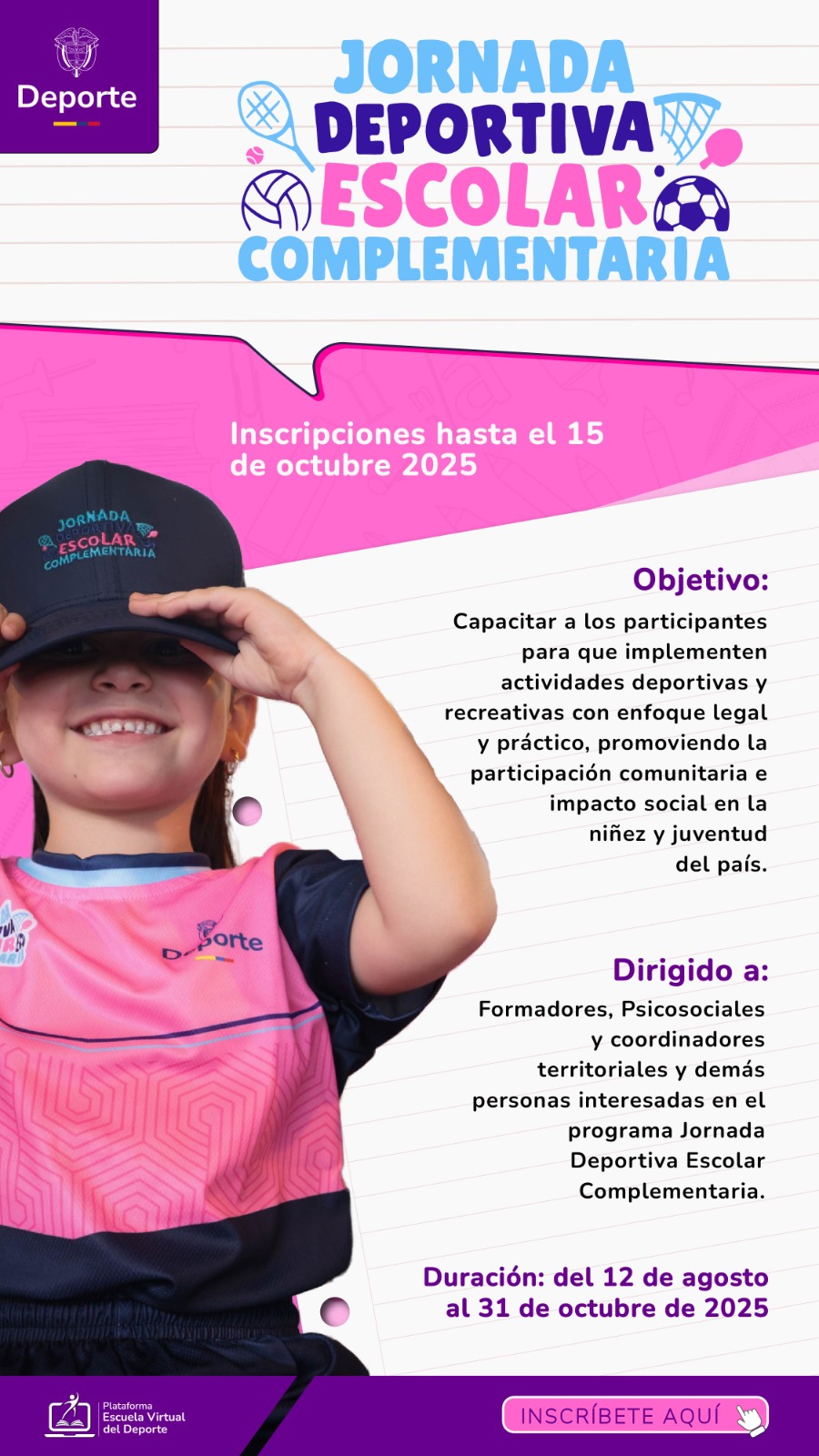 Plataforma Escuela Virtual del Deporte, Mindeporte : Resultados de la ...