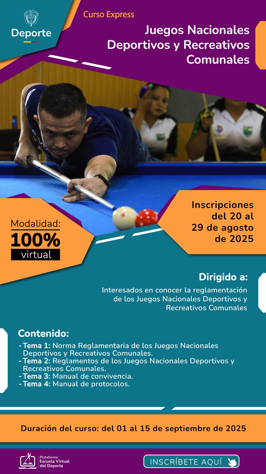 Plataforma Escuela Virtual del Deporte, Mindeporte : Resultados de la ...