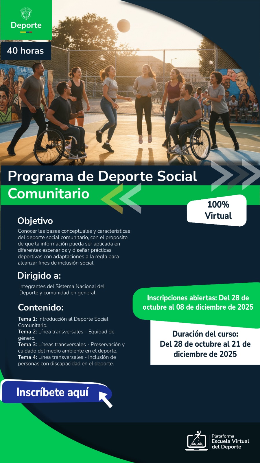Plataforma Escuela Virtual del Deporte, Mindeporte : Resultados de la ...